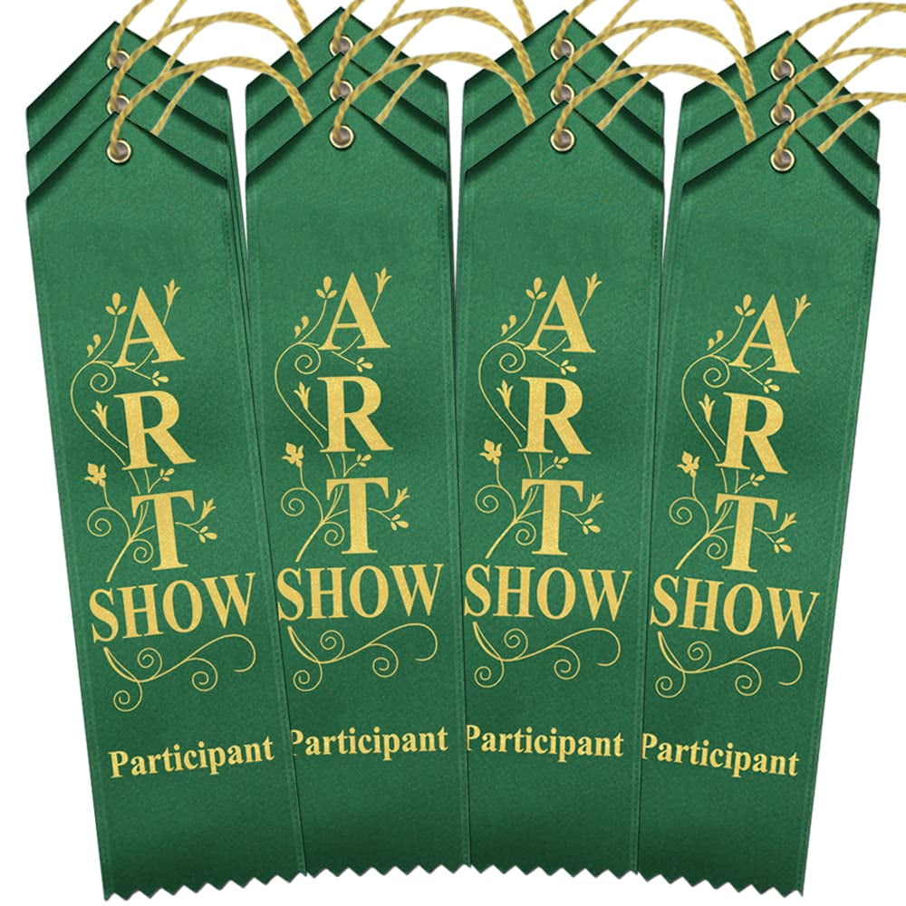 RibbonsNow Art Show Participant Ribbons - 300 Dark Green Ribbons with ...