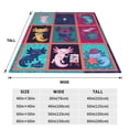 Axolotl Blanket Multi Cute Axolotl Grid Throw Blanket Flannel Fleece ...