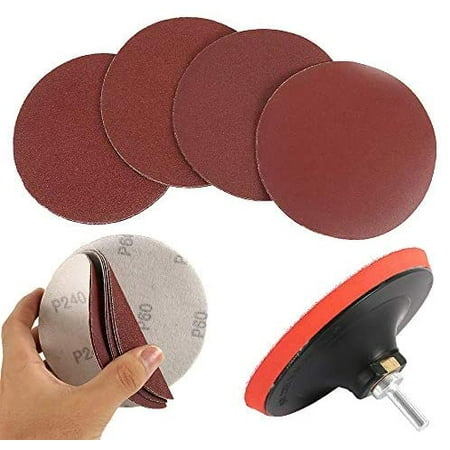 10 Pieces Round Sandpaper Disk Sanding Discs Polishing Abrasive Rotary ...