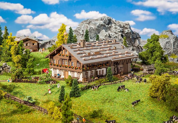 Faller N Scale Building/Structure Kit Historic Alpine Farm House/Home ...