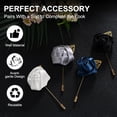 1-Pack Flower Lapel Pins for Men, Golden Leaf Rose Boutonnieres Pin ...