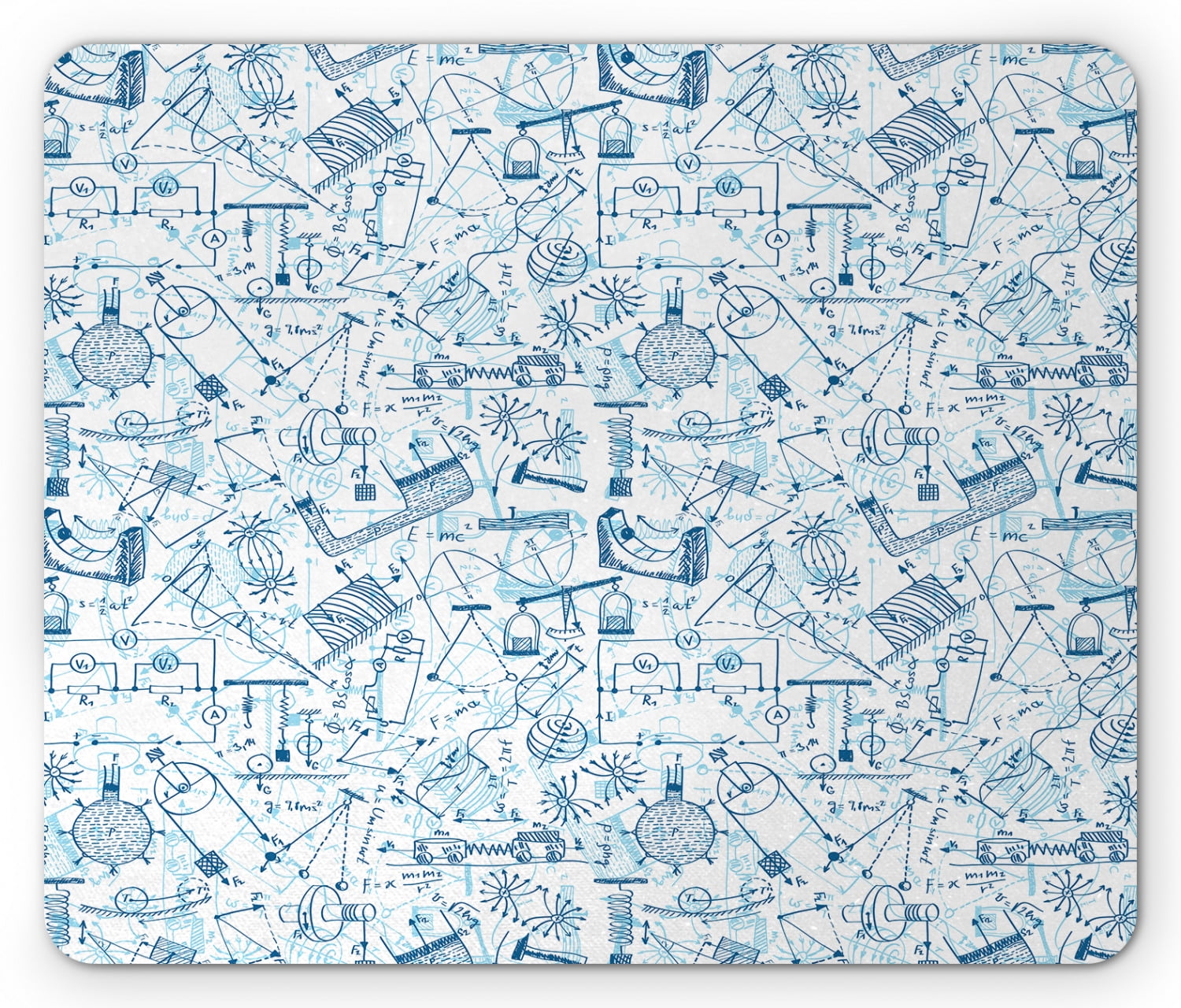 Doodle Mouse Pad, Physics Themed Drawing a Pattern of Formulas Related ...