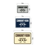 Classic Framed Community Room Sign (Blue) - Small - Walmart.com