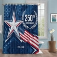 250th Anniversary Shower Curtain for Bathroom, Patriotic American Flag ...