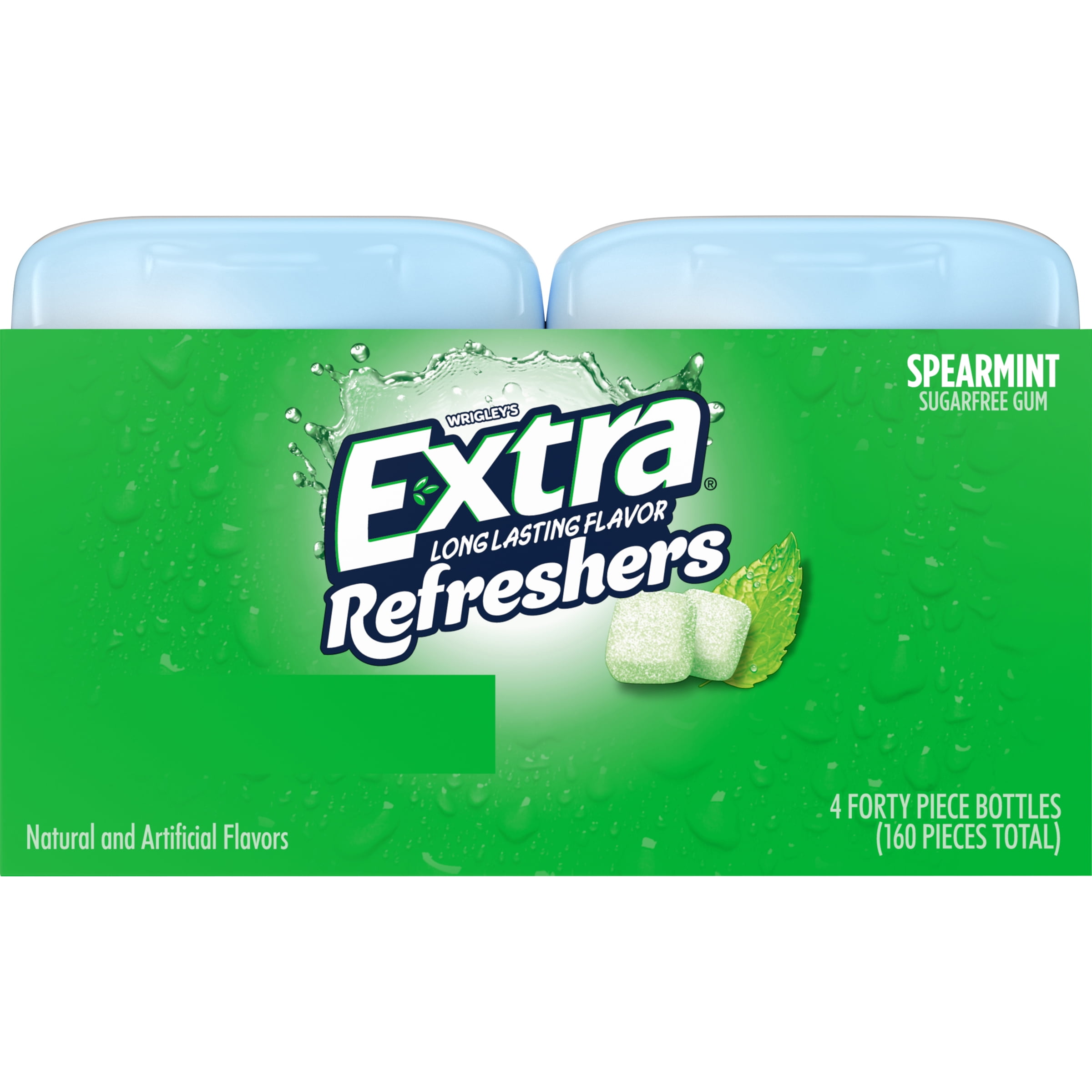 EXTRA Refreshers Spearmint Chewing Gum (40 Count, 4 Pack)