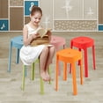 Miumaeov 5pcs 18" Plastic Stack Nesting Stools Portable Stackable ...
