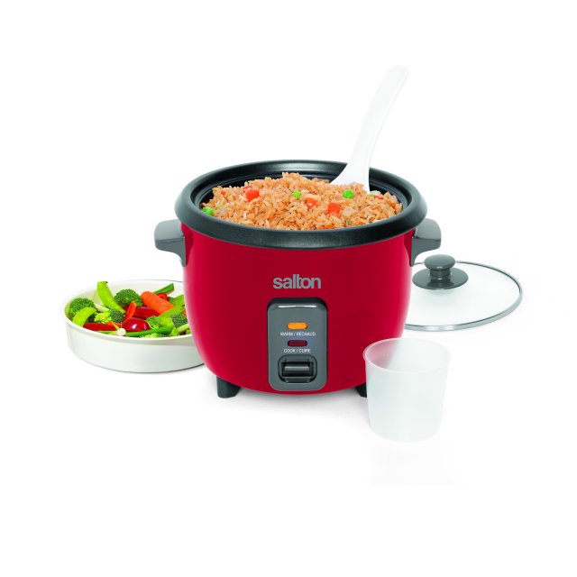 Salton Automatic Rice Cooker & Steamer 6 Cup, RC1653R, Red - Walmart.com