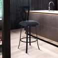Armless, 30" Bar Height, Matte Black Barstool - Lumbar Support, Slip ...