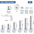 206 Pcs Metric M6 Flat Head Hex Socket Cap Screws Assortment Kit, M6x ...