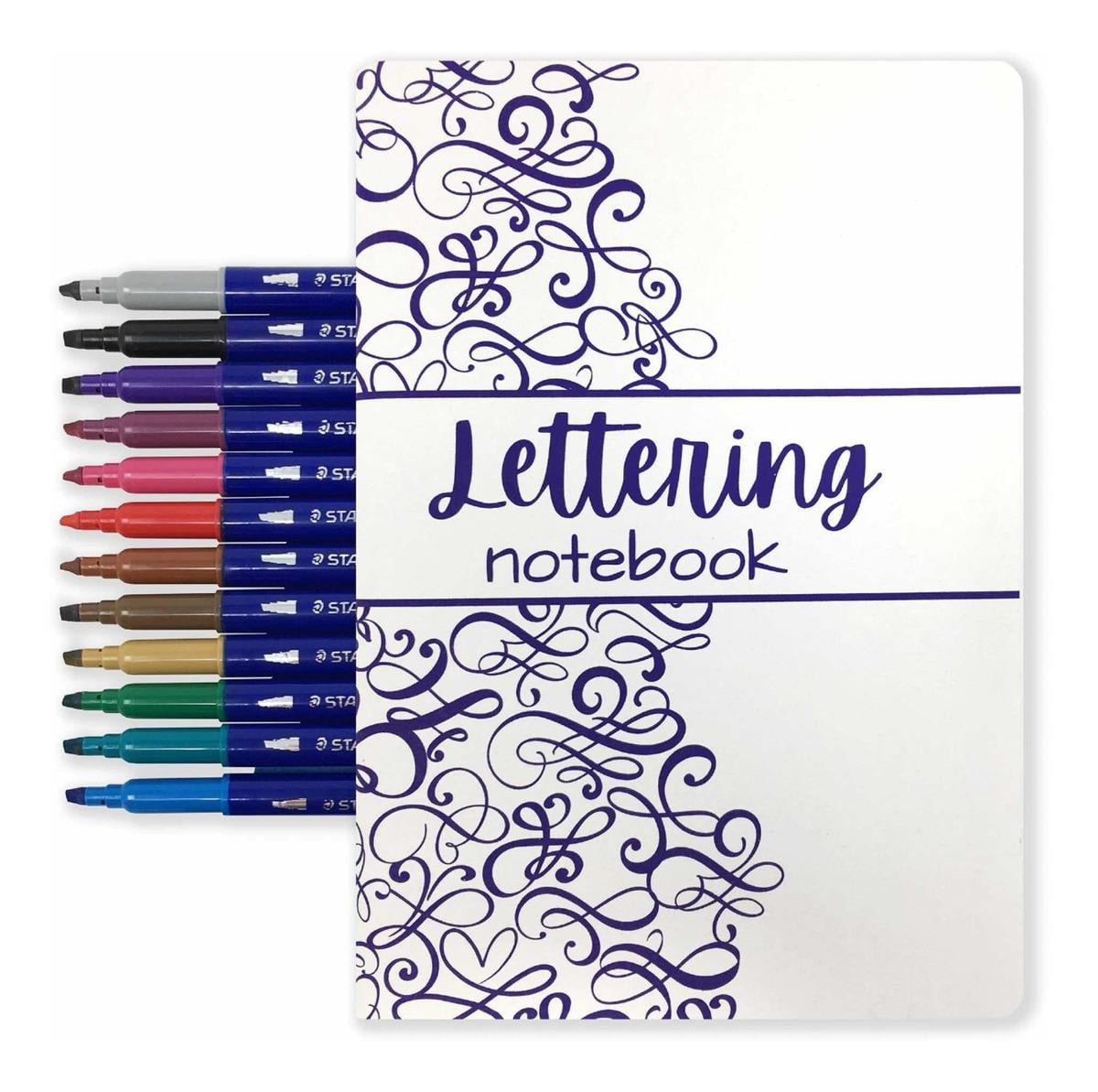 Libreta Lettering Con 12plumones Doble Punta Para Caligrafía Altamira ...