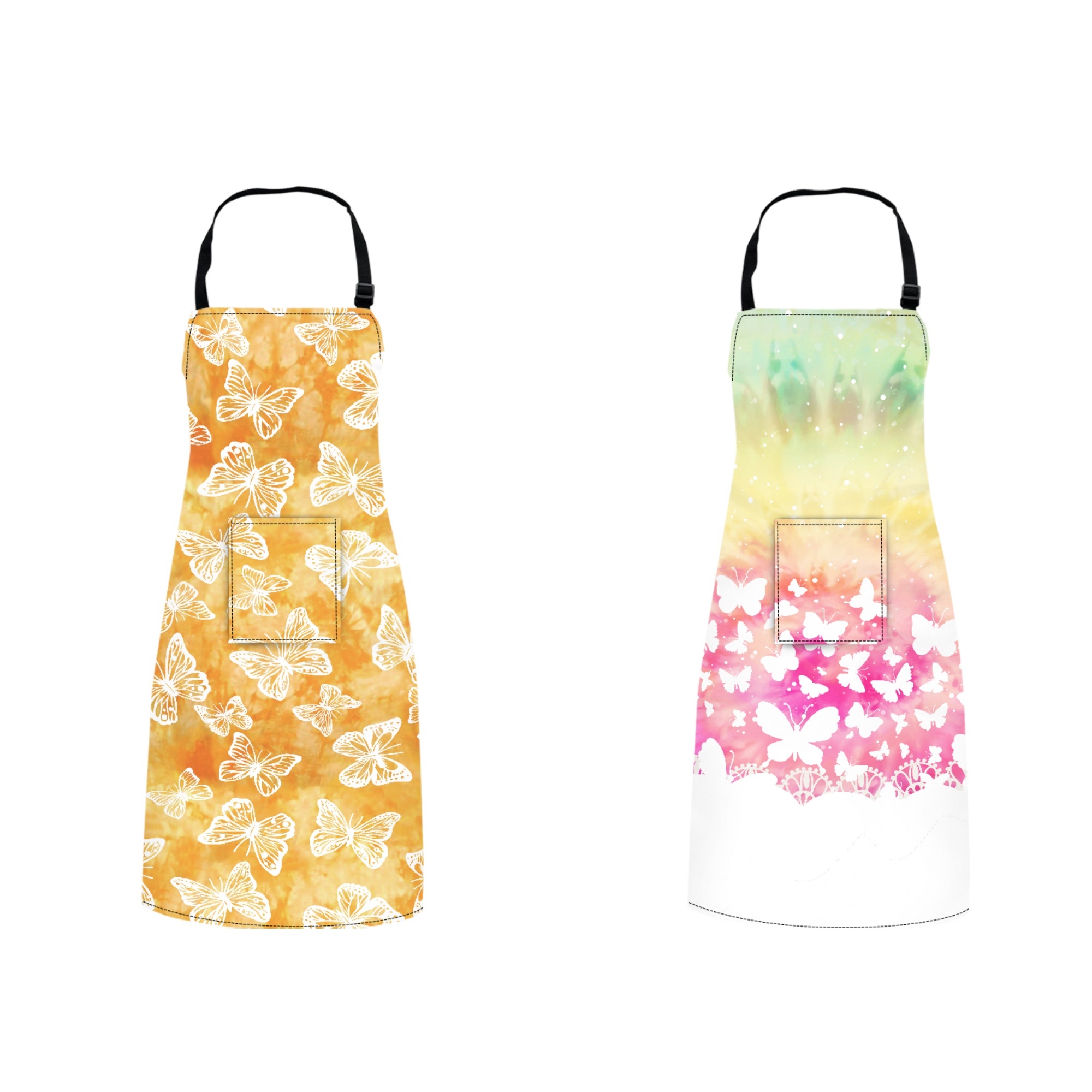 Vodetik Store Aprons for Men with Pockets Waterproof Tie Dye Chef Apron ...