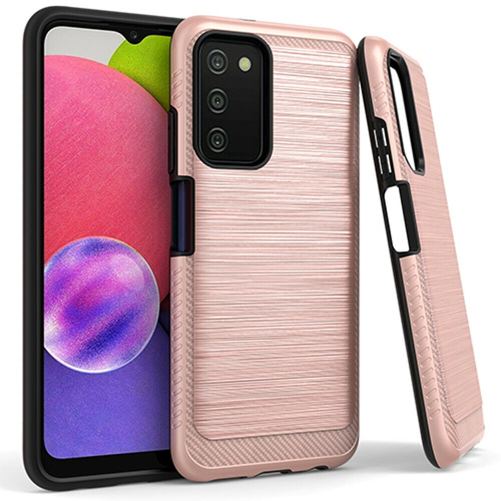 Kaleidio Case For Samsung Galaxy A03S (2022) [Metallic Armor] Lightweight Hybrid [Shockproof] 2 ...