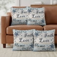 Blue Texas Star Pillow Covers Set of 2, Vintage Berry Faith Love Home ...