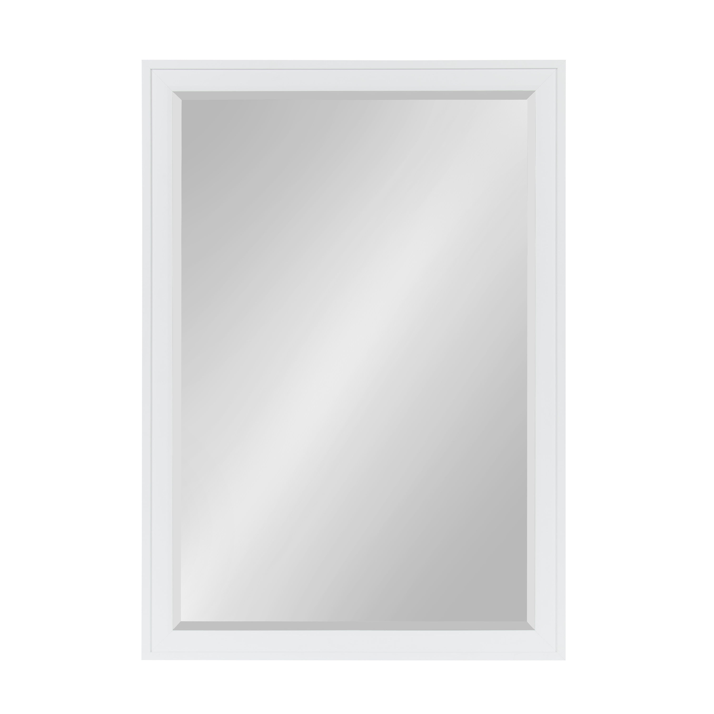DesignOvation Bosc Framed Decorative Rectangle Wall Mirror, 27.5x39.5 ...