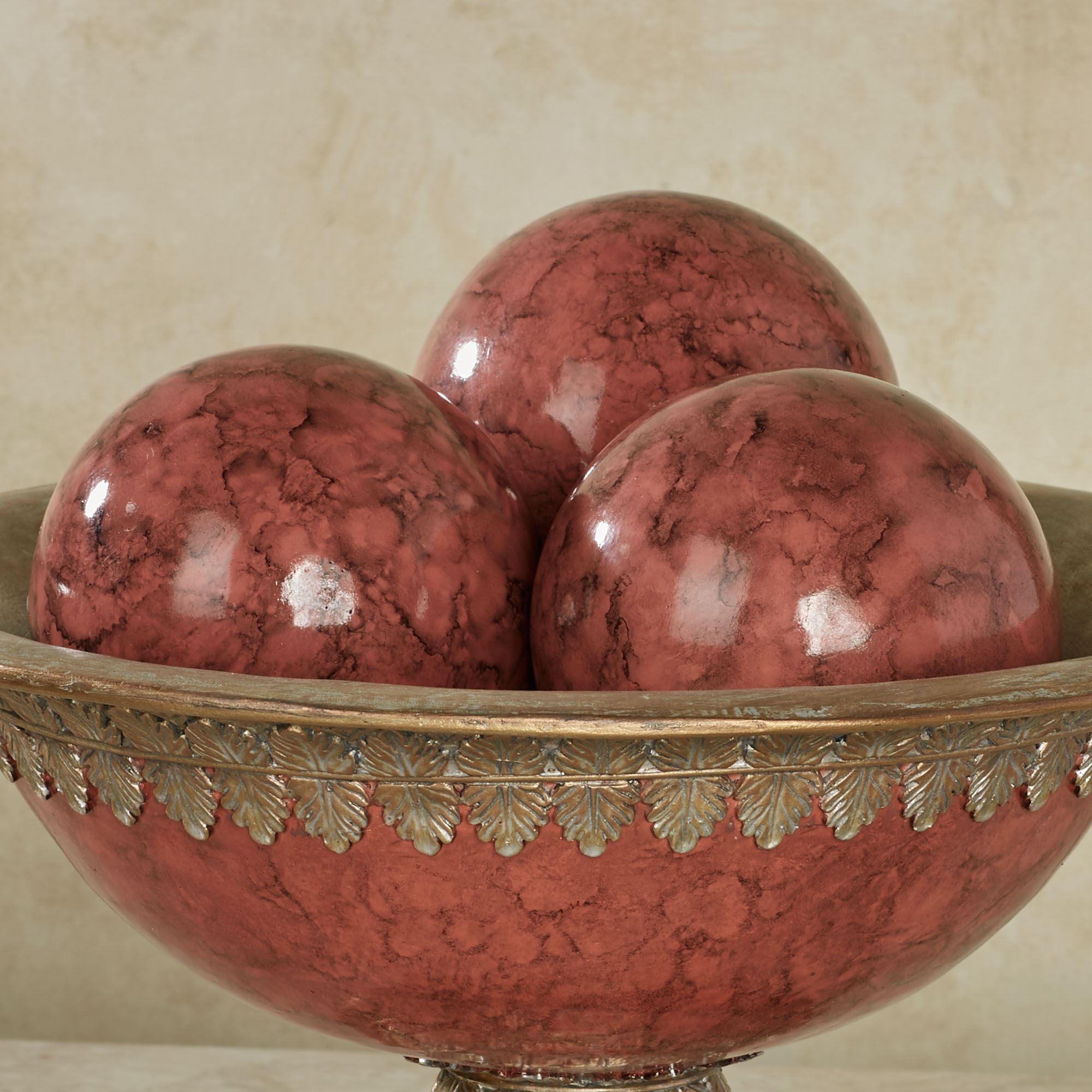 Cambria Cinnabar Marbled Orbs Sphere Balls 4 inches diameter for ...