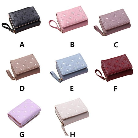 Women Trifold Wallet Cute Luxury Female Change Wallets with Zipper ...