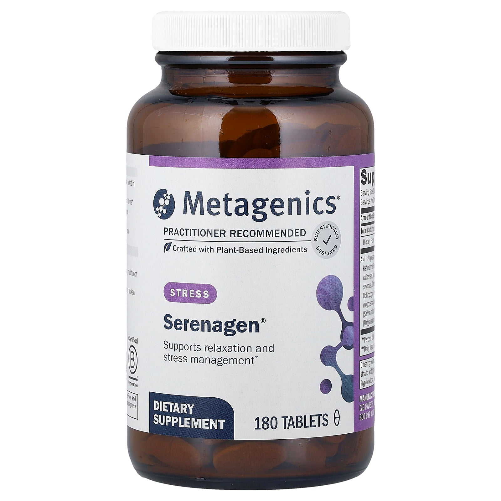 Suplemento Metagenics Serenagen 180 comprimidos | Bodega Aurrera en línea