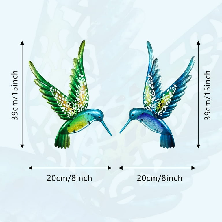 Outdoor Fence Decor Garden Hummingbirds