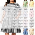 Asgosdo Women Dresses Plus Size Short Sleeve Grid Tiered Pleated Flowy ...