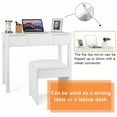 Free Shipping! Costway White Vanity Dressing Table Furniture Stool ...