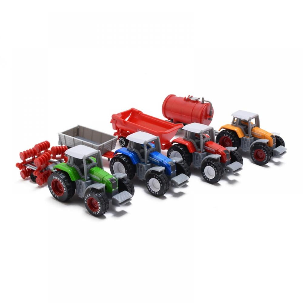 Kid's Farm Toys Realistic Tractor Vehicle Playset, Diecast Car Set ...