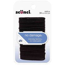 Scunci Effortless Beauty No-Damage Black Elastic Hair Bands, 28 ct ...