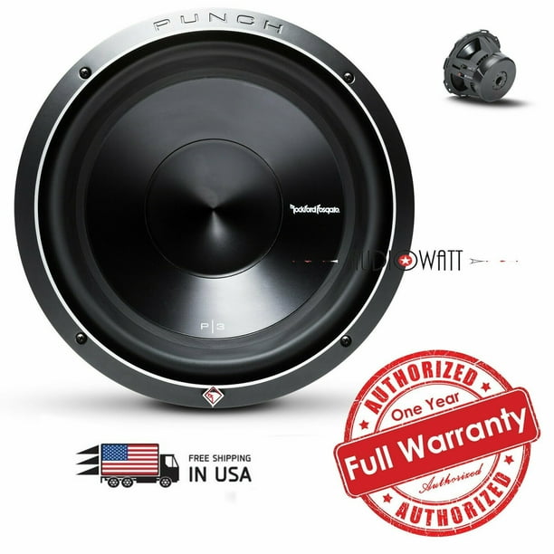 Rockford Fosgate P3D2-12 1200W 12" DVC Dual 2-Ohm Car Subwoofers Punch ...