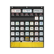 Pacon Monthly Calendar Pocket Chart, 25x28, 7 Columns, 6 Rows, English ...