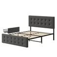 WhizMax Queen Platform Bed Frame with Storage and 4 Drawers, Button ...