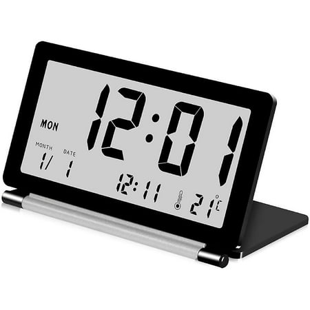 Lcd Alarm Clock Ultra-thin Folding Travel Alarm Clock Portable Digital ...