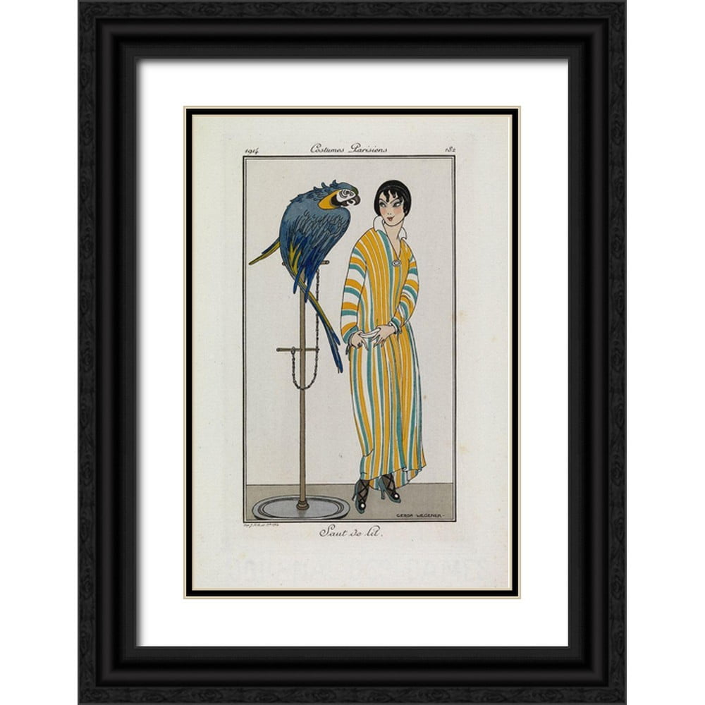 Wegener, Gerda 11x14 Black Ornate Wood Framed with Double Matting ...