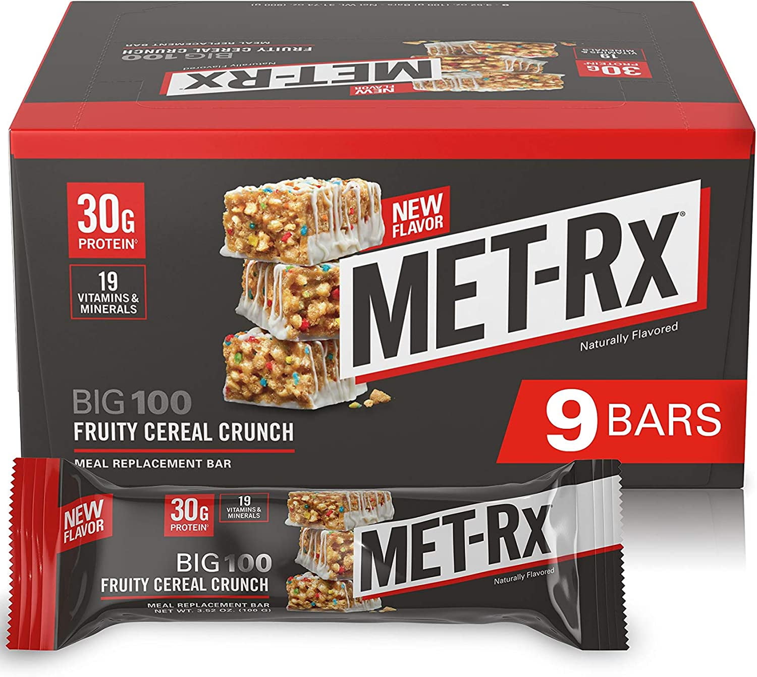 Buy MET-Rx Big 100 Colossal Protein Bars, Fruity Cereal Crunch Meal ...