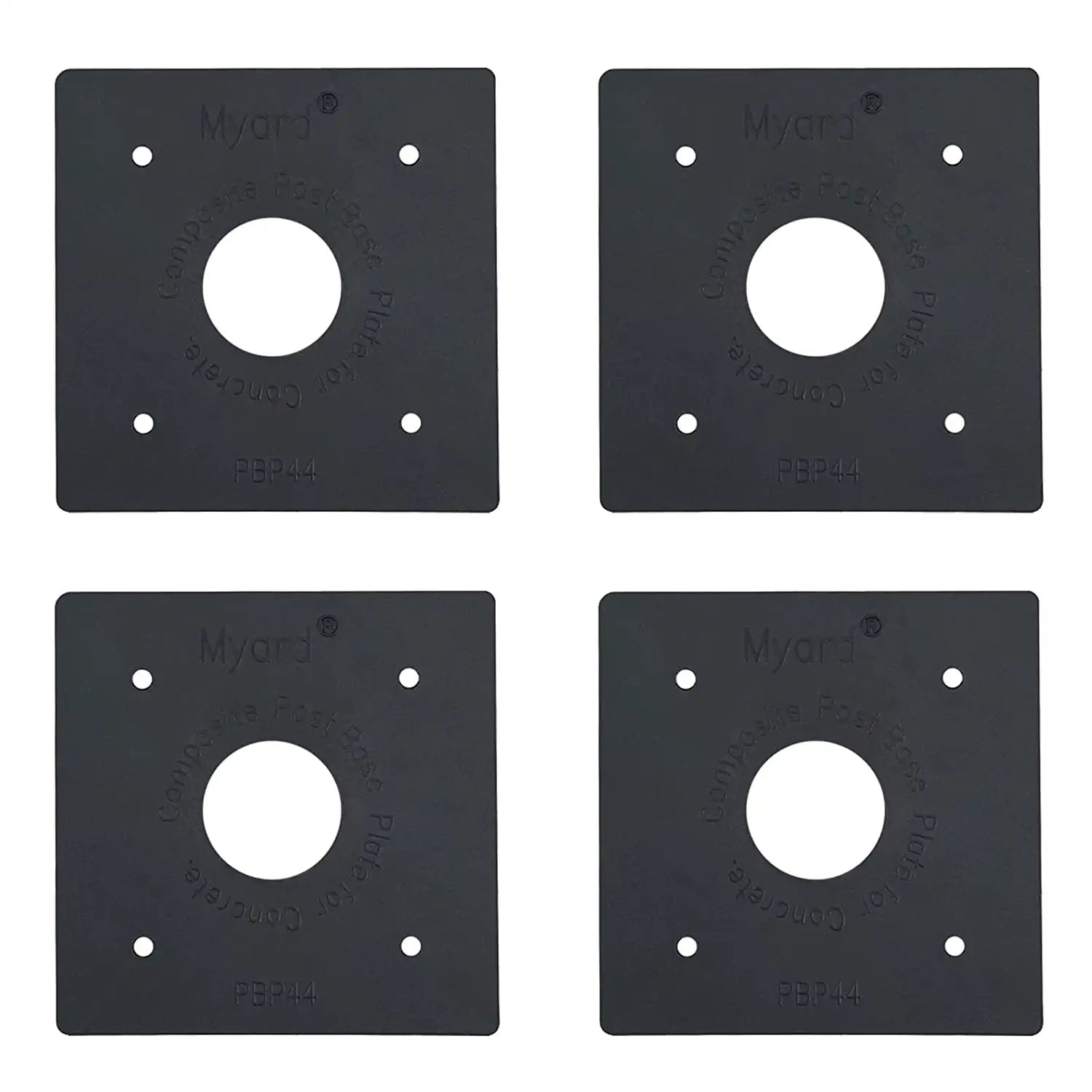 Myard PBP44 Post Base Plate for 4X4 Inches Wood Post, Provides Code ...