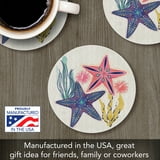 Thirstystone "Colorful Starfish" Single Round Stone Coaster - Walmart.com