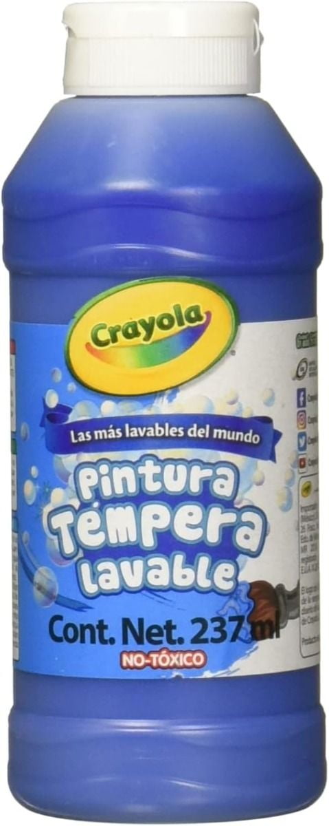 Pintura Témpera Crayola Color Azul 237ml Acabado Mate | Walmart en línea
