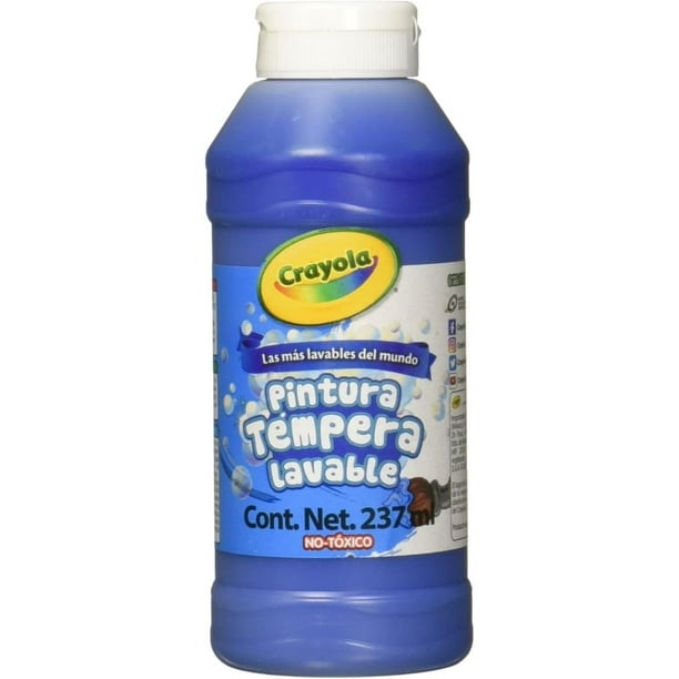 Pintura Témpera Crayola Color Azul 237ml Acabado Mate | Walmart en línea