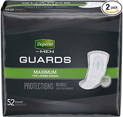 Bladder Control Pad Depend Guards for Men 12 Inch Length Heavy ...