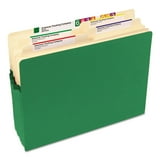 Smead 3 1/2" Expansion Colored File Pocket, Straight Tab, Letter, Green ...