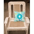 Letter O Flowers and Butterflies Teal Blue Fabric Decorative Pillow ...