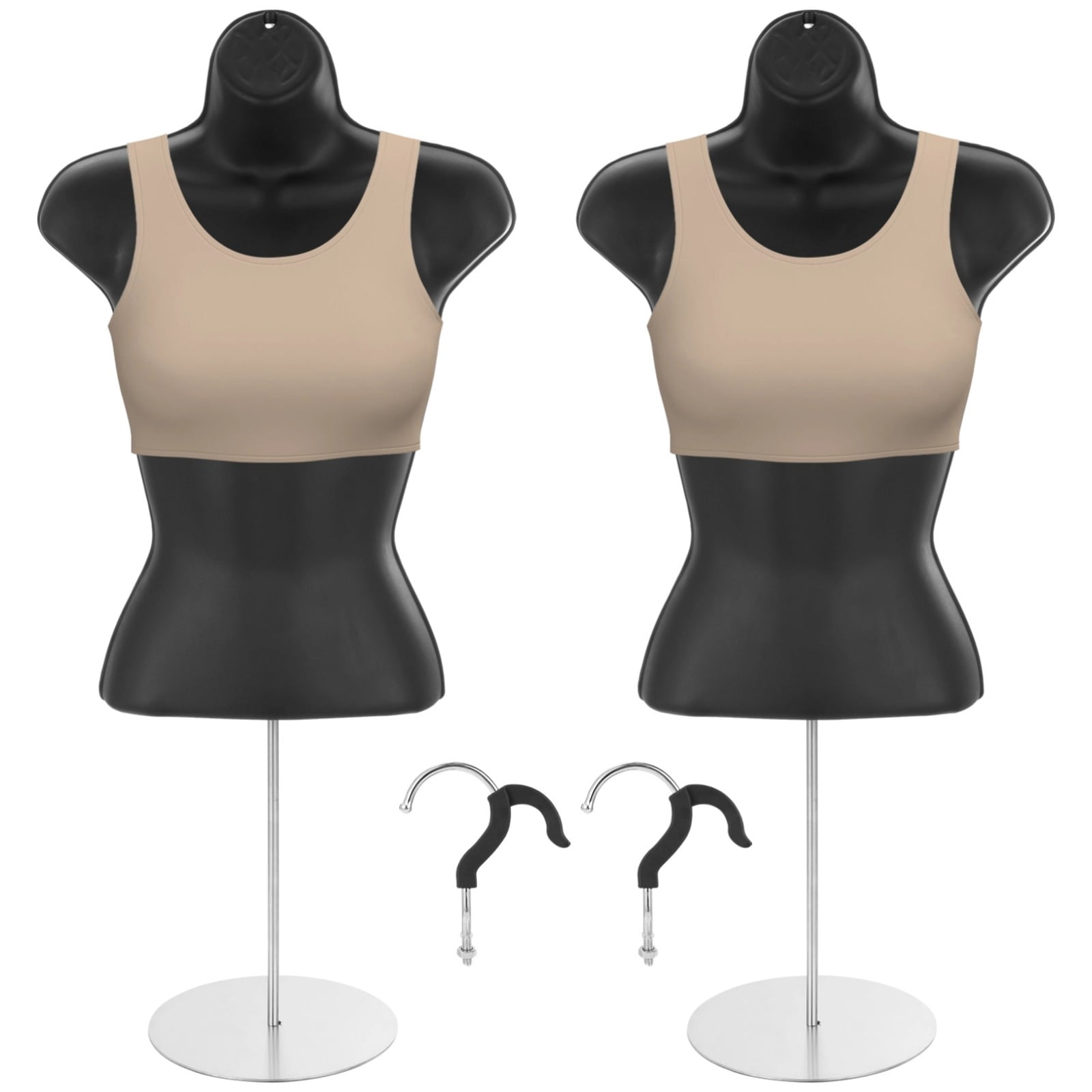 2 PCS Maniquí Femenino Torsos, Maniquíes de Vestir con Soporte y Gancho ...