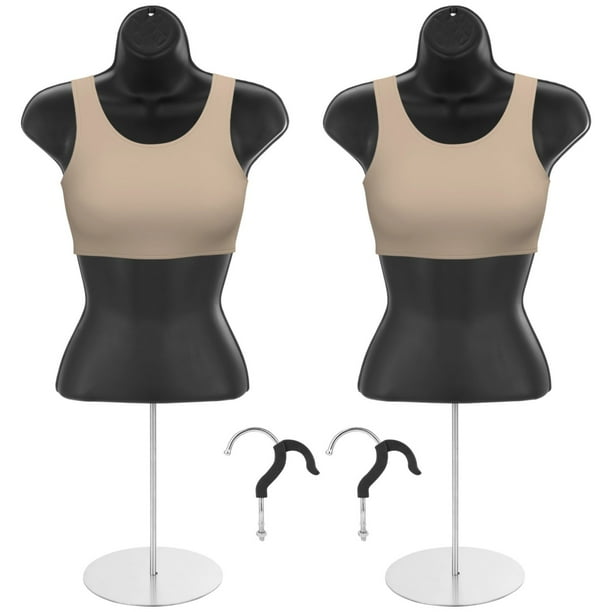 2 PCS Maniquí Femenino Torsos, Maniquíes de Vestir con Soporte y Gancho ...