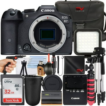 Canon EOS R7 Mirrorless Camera (Body Only) + 128 GB Memory + Tripod ...
