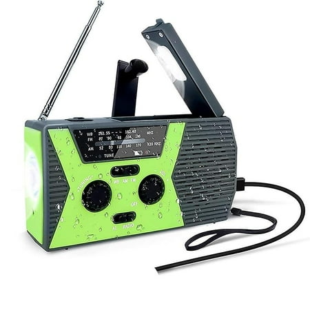 Solar Hand Crank Radio Am Fm Radio, Dynamo Powered Radio With 2000 Mah ...