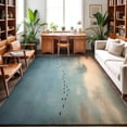 Area Rug 5x7ft Ombre Blue Red Sky Birds Washable Area Rugs for Living ...