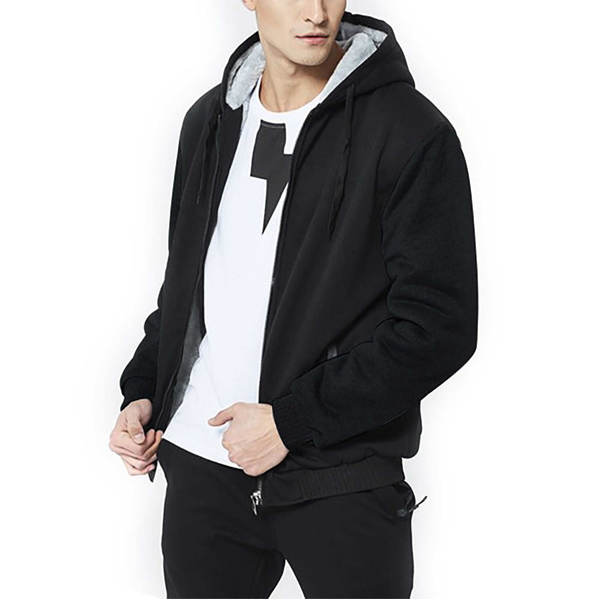 Click here for Luxur Men Fleece Hoodies Solid Color Hooded Sweats... prices