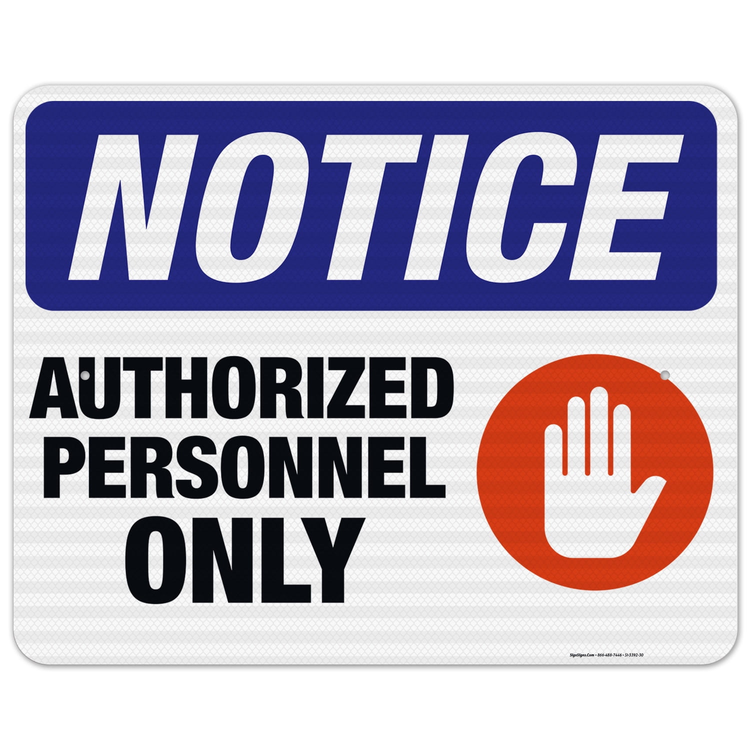 Authorized Personnel Only Red Warning Sign, OSHA Sign, 24x30 Reflective ...