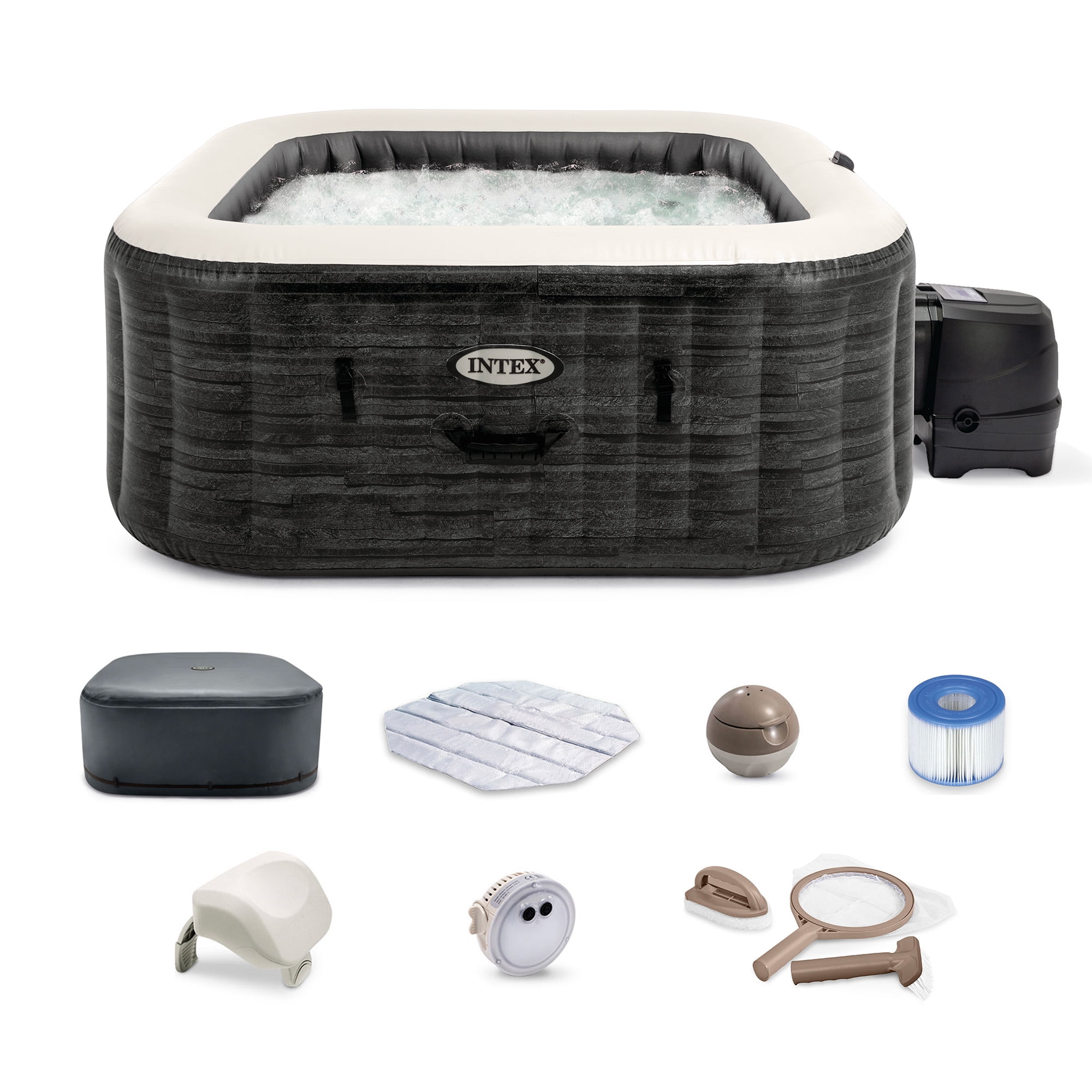 Click here for Intex Purespa Plus Inflatable Square Hot Tub With... prices