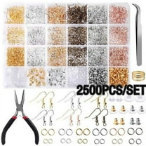EUWBSSR Earring Making Kit: 2500 Pieces with Repair Tools, Earring ...