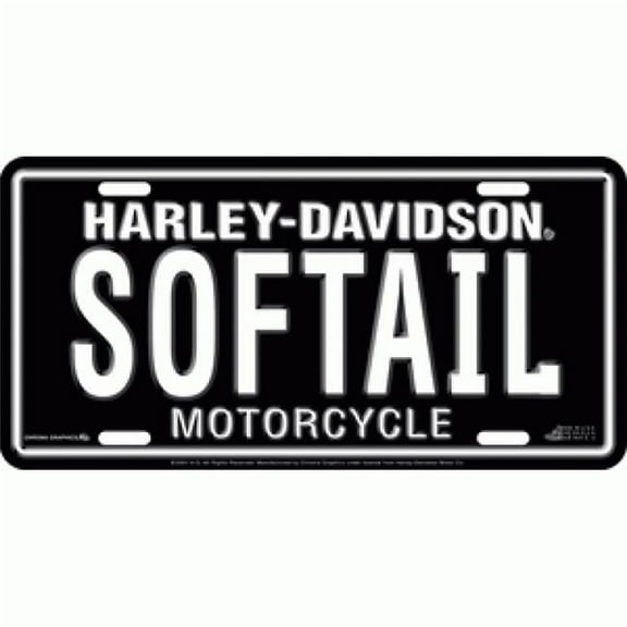Black Laser Engraved Harley Davidson License Plate - Walmart.com