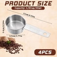 4 Pcs 1/8 Cup (30ml) Measuring Cup, 1oz Stainless Steel Cups Metal ...
